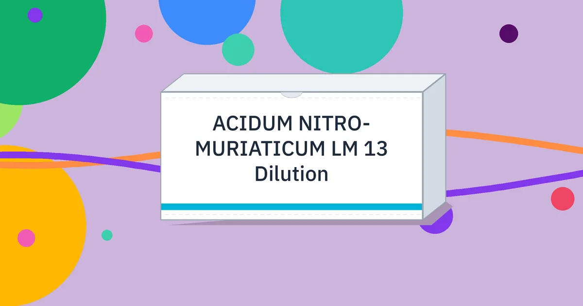 Symbolbild: Packung mit der Aufschrift ACIDUM NITRO-MURIATICUM LM 13 Dilution (PZN 13280142) – Verfügbarkeit und Bezug in Apotheken in Frankfurt am Main