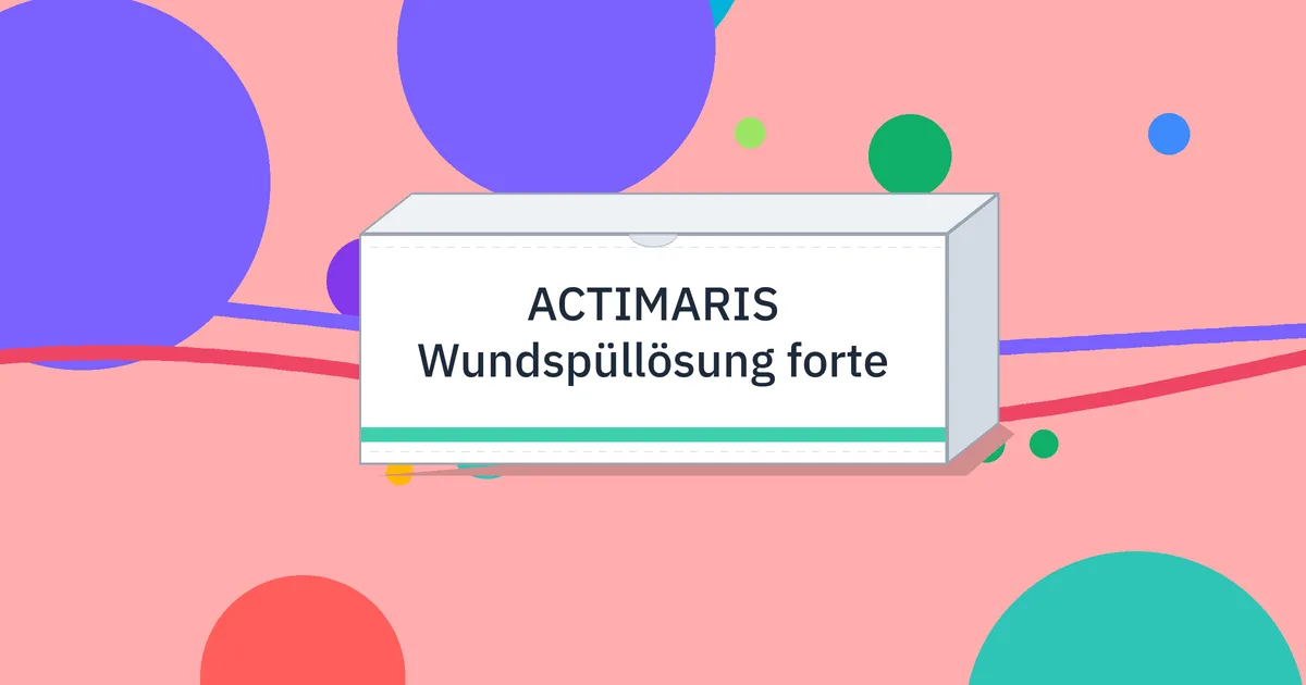 Symbolbild: Packung mit der Aufschrift ACTIMARIS Wundspüllösung forte (PZN 16796277) – Verfügbarkeit und Bezug in Apotheken in Frankfurt am Main