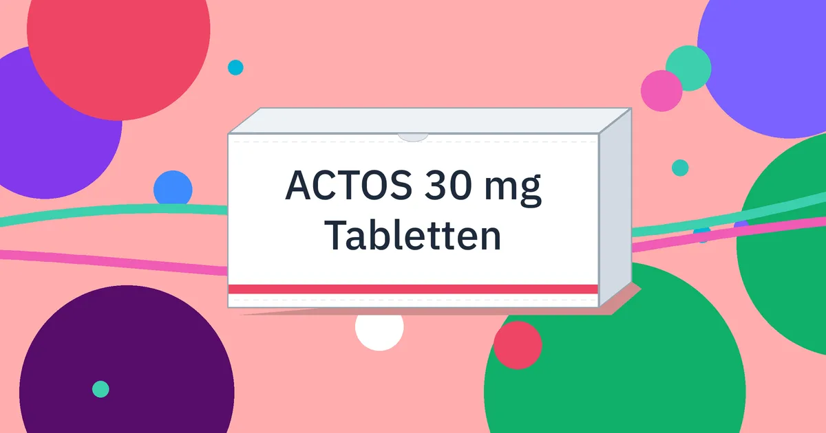 Symbolbild: Packung mit der Aufschrift ACTOS 30 mg Tabletten (PZN 10187672) – Verfügbarkeit und Bezug in Apotheken in Frankfurt am Main