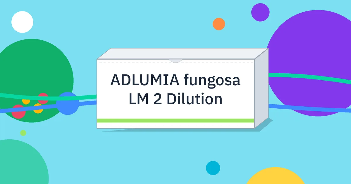 Symbolbild: Packung mit der Aufschrift ADLUMIA fungosa LM 2 Dilution (PZN 13296166) – Verfügbarkeit und Bezug in Apotheken in Frankfurt am Main