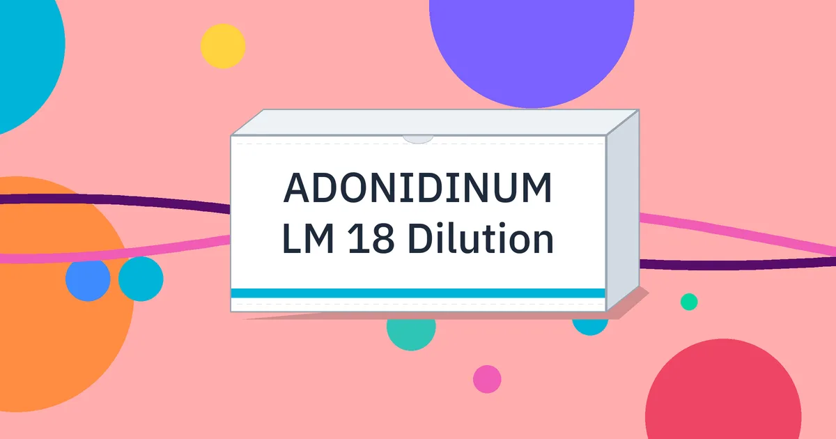 Symbolbild: Packung mit der Aufschrift ADONIDINUM LM 18 Dilution (PZN 13297467) – Verfügbarkeit und Bezug in Apotheken in Frankfurt am Main