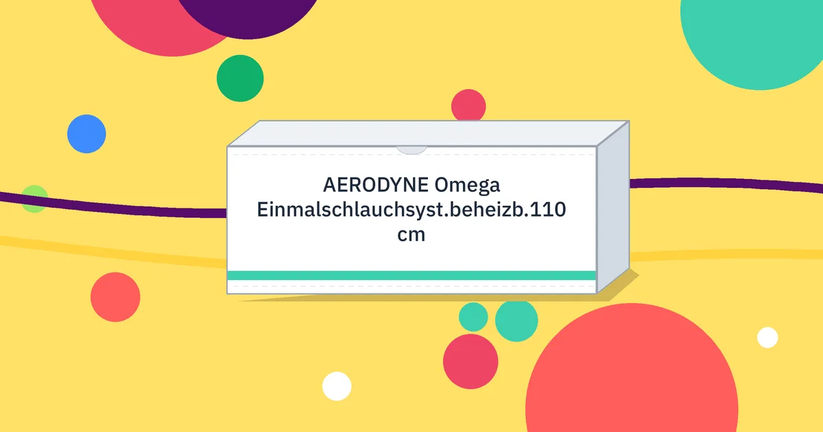Symbolbild: Packung mit der Aufschrift AERODYNE Omega Einmalschlauchsyst.beheizb.110 cm (PZN 04397371) – Verfügbarkeit und Bezug in Apotheken in Frankfurt am Main