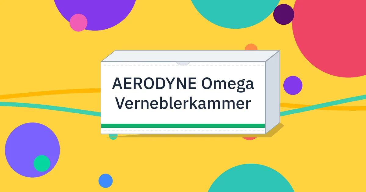 Symbolbild: Packung mit der Aufschrift AERODYNE Omega Verneblerkammer (PZN 00508477) – Verfügbarkeit und Bezug in Apotheken in Frankfurt am Main
