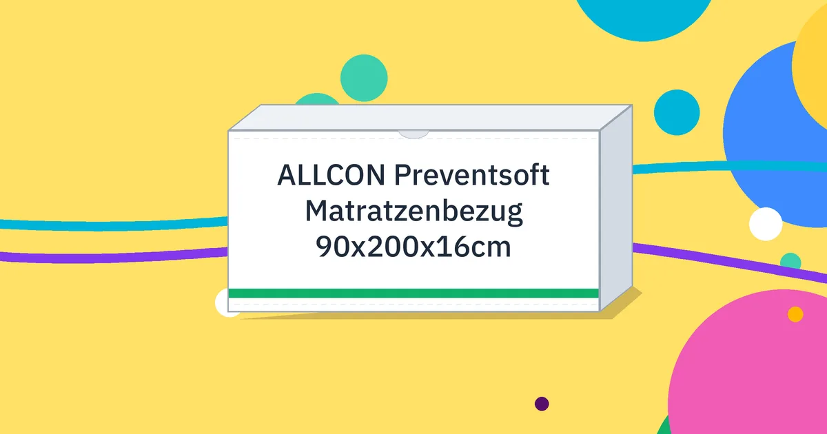 Symbolbild: Packung mit der Aufschrift ALLCON Preventsoft Matratzenbezug 90x200x16cm (PZN 03057466) – Verfügbarkeit und Bezug in Apotheken in Frankfurt am Main