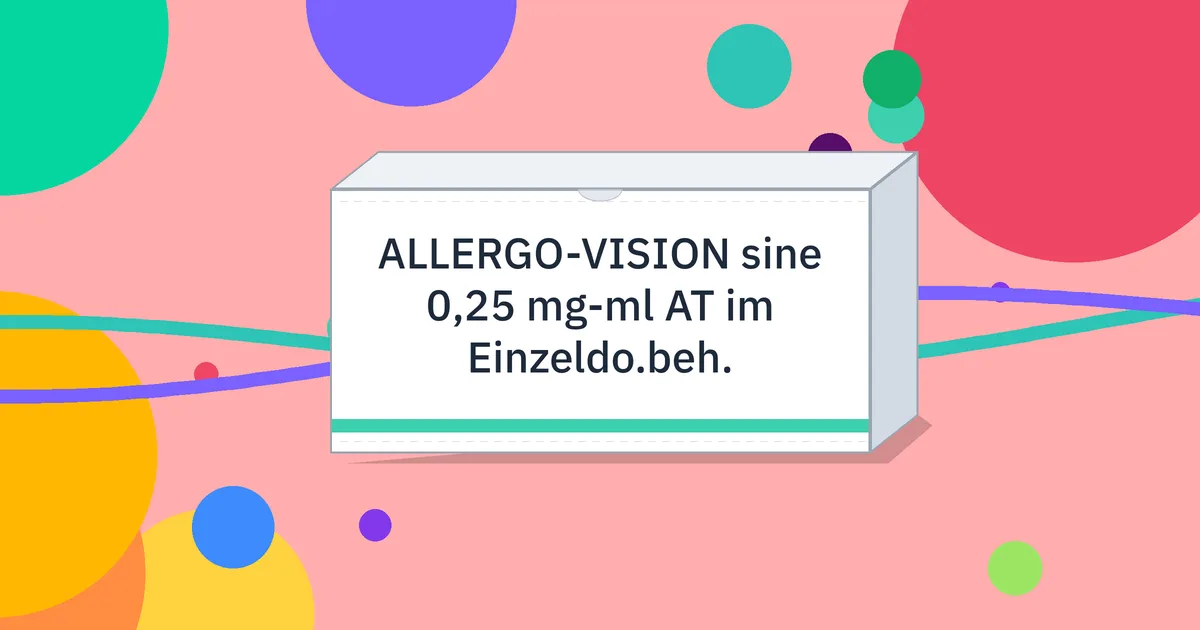 Symbolbild: Packung mit der Aufschrift ALLERGO-VISION sine 0,25 mg-ml AT im Einzeldo.beh. (PZN 10037725) – Verfügbarkeit und Bezug in Apotheken in Frankfurt am Main