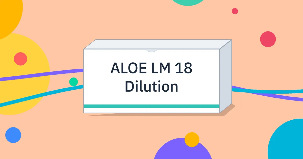 Symbolbild: Packung mit der Aufschrift ALOE LM 18 Dilution (PZN 03503523) – Verfügbarkeit und Bezug in Apotheken in Frankfurt am Main