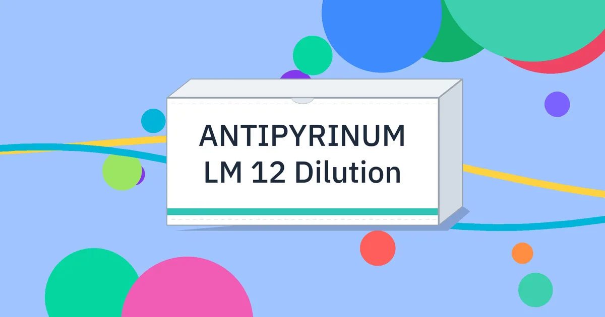 Symbolbild: Packung mit der Aufschrift ANTIPYRINUM LM 12 Dilution (PZN 13376356) – Verfügbarkeit und Bezug in Apotheken in Frankfurt am Main