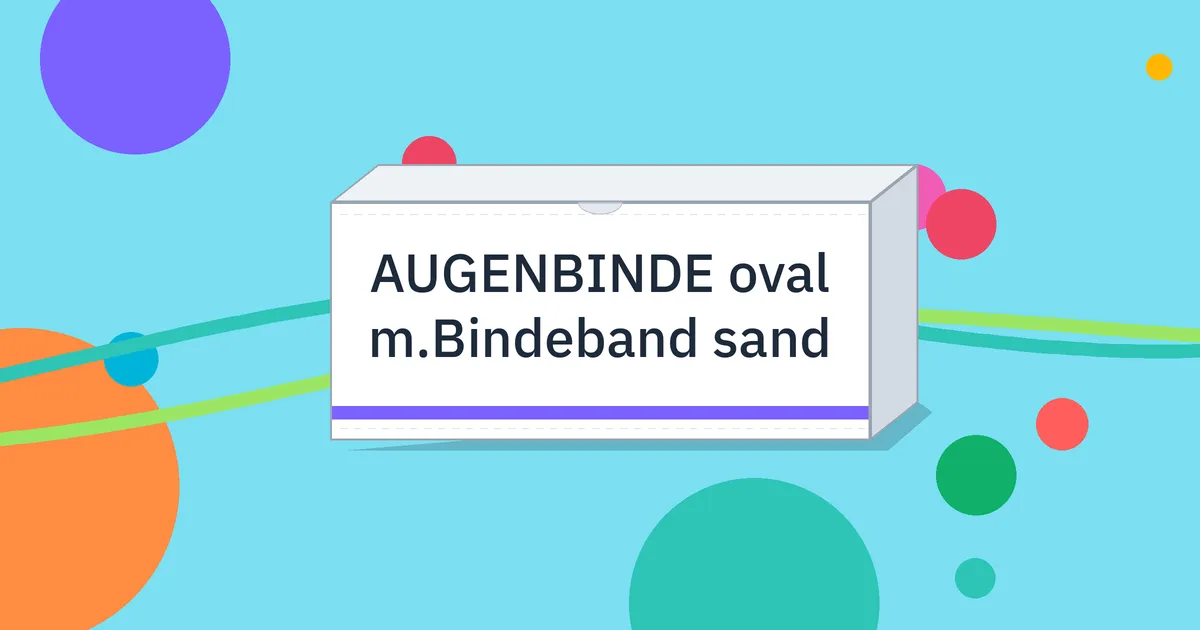 Symbolbild: Packung mit der Aufschrift AUGENBINDE oval m.Bindeband sand (PZN 13164507) – Verfügbarkeit und Bezug in Apotheken in Frankfurt am Main