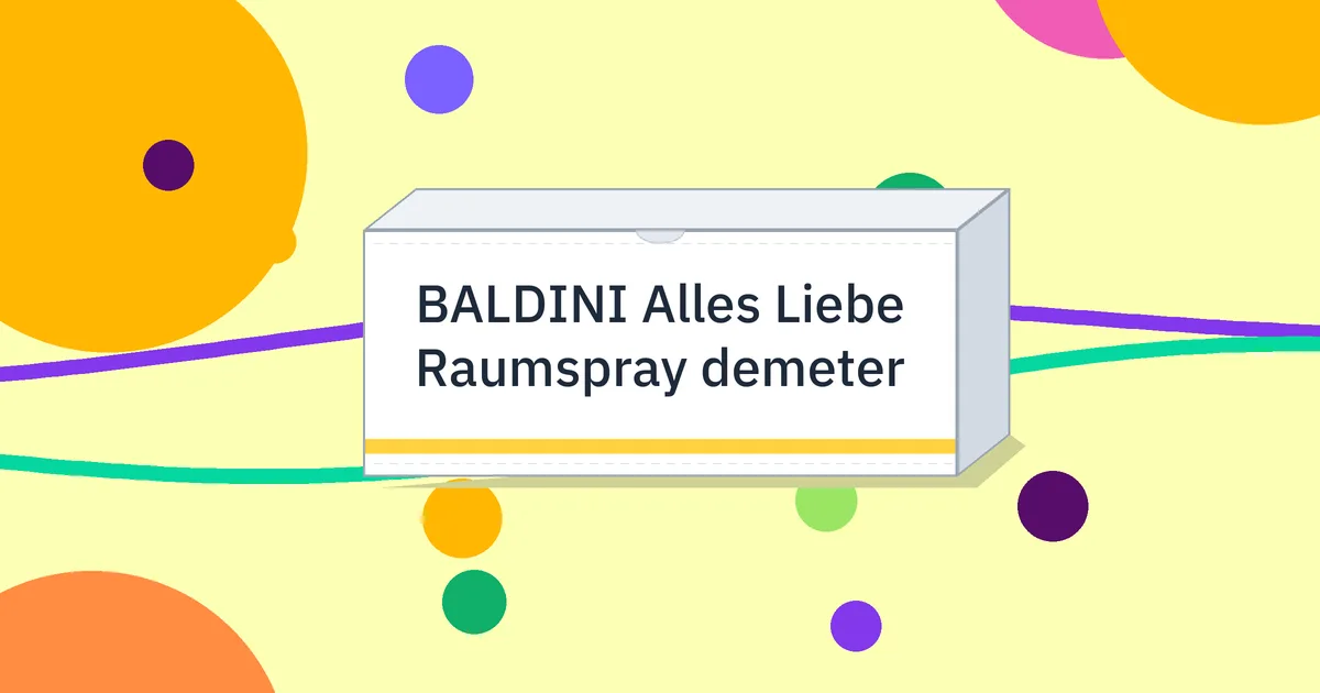 Symbolbild: Packung mit der Aufschrift BALDINI Alles Liebe Raumspray demeter (PZN 18756483) – Verfügbarkeit und Bezug in Apotheken in Frankfurt am Main