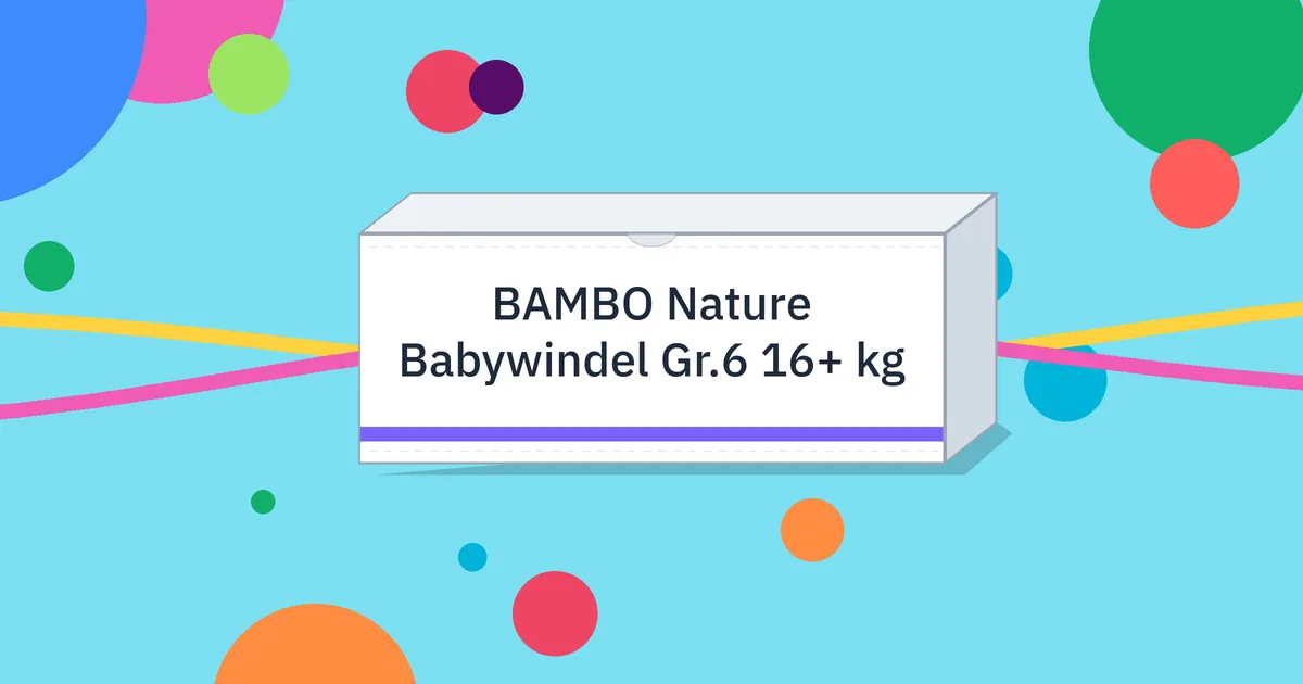 Symbolbild: Packung mit der Aufschrift BAMBO Nature Babywindel Gr.6 16+ kg (PZN 15417088) – Verfügbarkeit und Bezug in Apotheken in Frankfurt am Main