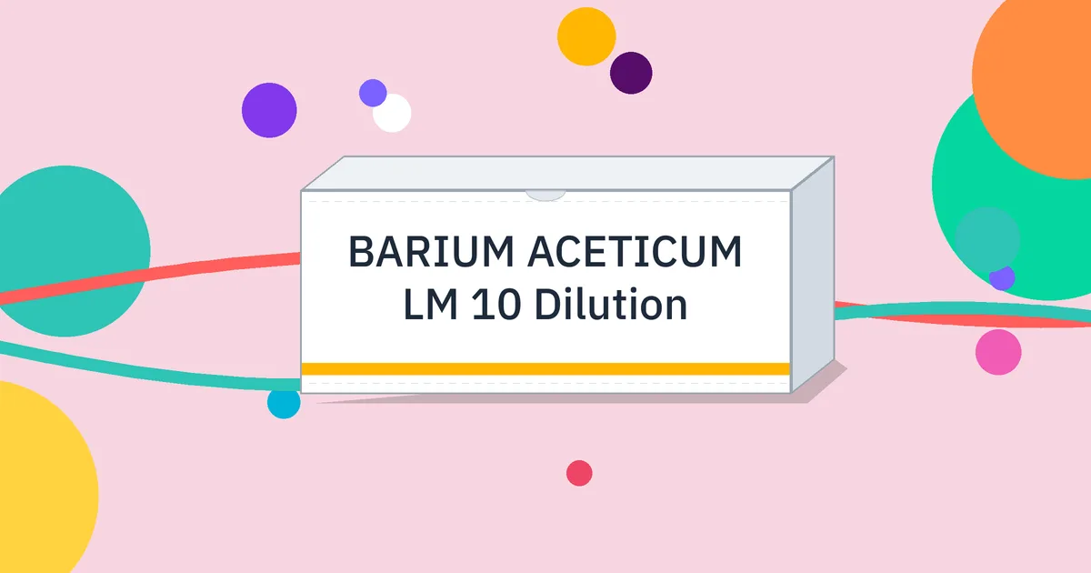 Symbolbild: Packung mit der Aufschrift BARIUM ACETICUM LM 10 Dilution (PZN 12788499) – Verfügbarkeit und Bezug in Apotheken in Frankfurt am Main