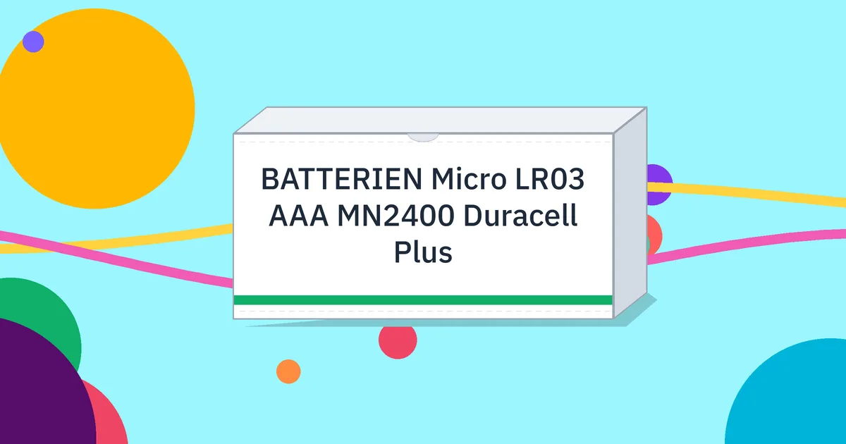 Symbolbild: Packung mit der Aufschrift BATTERIEN Micro LR03 AAA MN2400 Duracell Plus (PZN 08411754) – Verfügbarkeit und Bezug in Apotheken in Frankfurt am Main