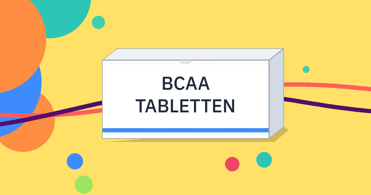 Symbolbild: Packung mit der Aufschrift BCAA TABLETTEN (PZN 03244352) – Verfügbarkeit und Bezug in Apotheken in Frankfurt am Main