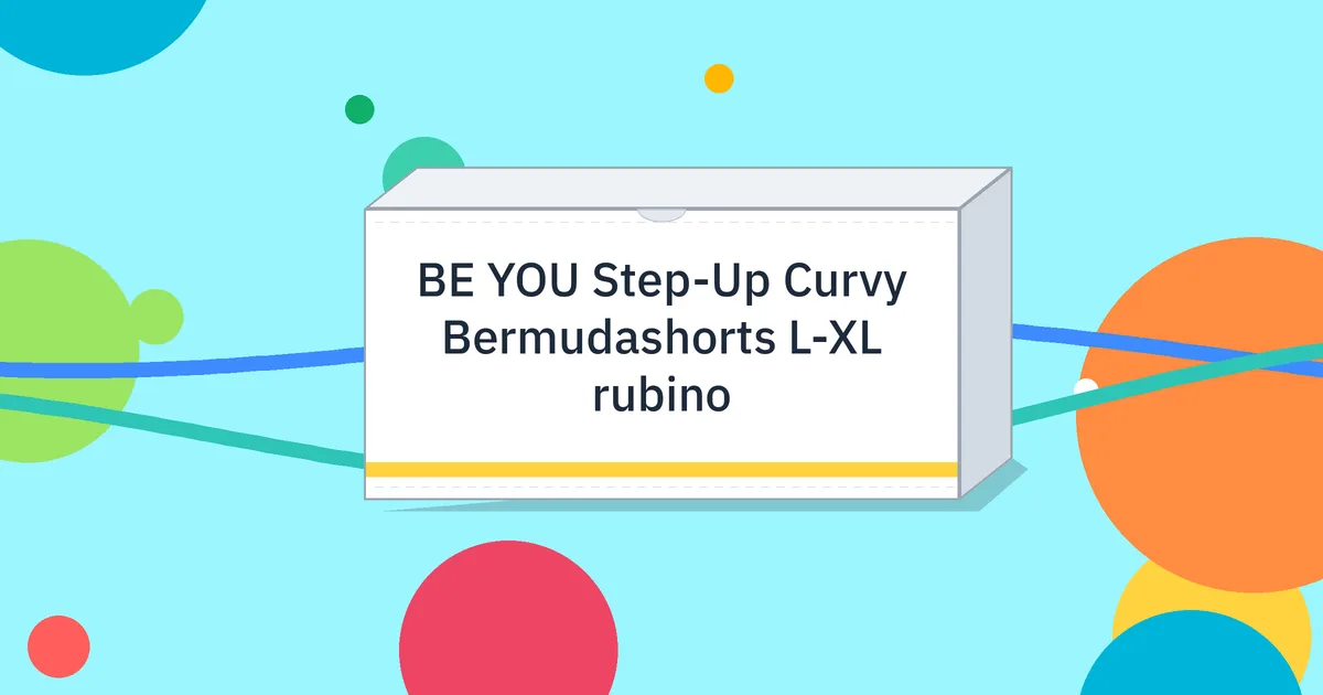 Symbolbild: Packung mit der Aufschrift BE YOU Step-Up Curvy Bermudashorts L-XL rubino (PZN 20720386) – Verfügbarkeit und Bezug in Apotheken in Frankfurt am Main