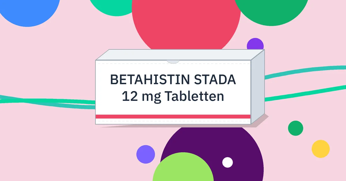 Symbolbild: Packung mit der Aufschrift BETAHISTIN STADA 12 mg Tabletten (PZN 08541942) – Verfügbarkeit und Bezug in Apotheken in Frankfurt am Main