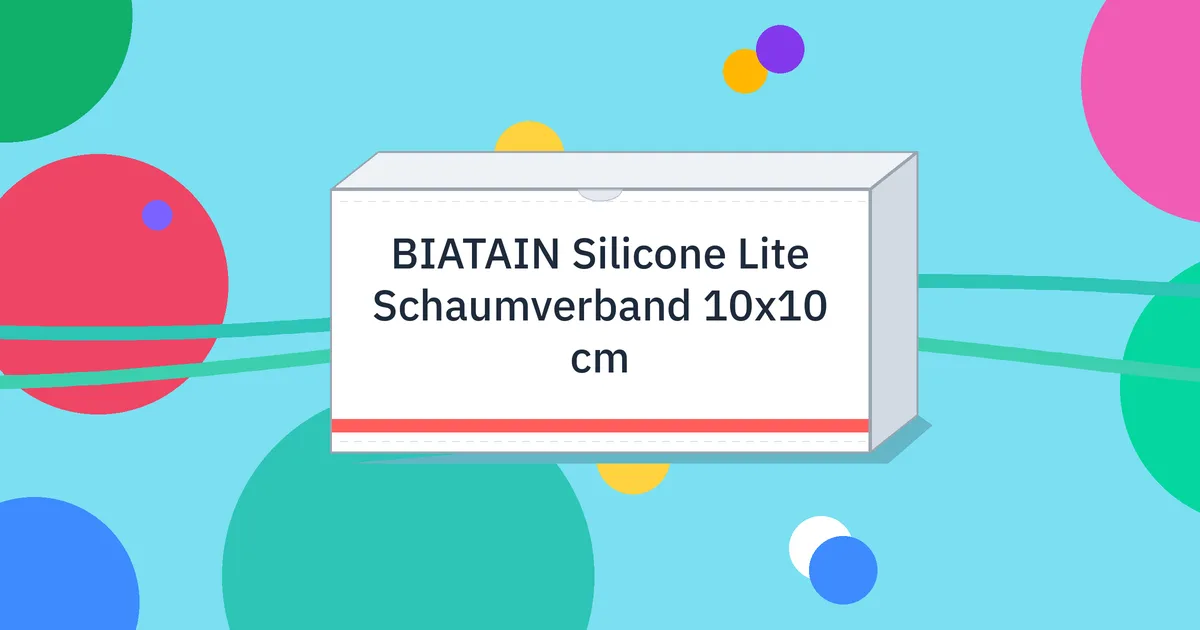 Symbolbild: Packung mit der Aufschrift BIATAIN Silicone Lite Schaumverband 10x10 cm (PZN 18359032) – Verfügbarkeit und Bezug in Apotheken in Frankfurt am Main