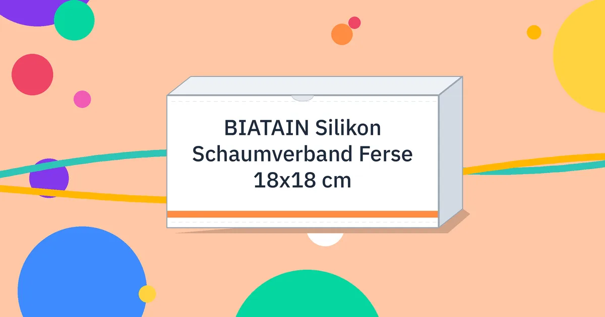 Symbolbild: Packung mit der Aufschrift BIATAIN Silikon Schaumverband Ferse 18x18 cm (PZN 12738633) – Verfügbarkeit und Bezug in Apotheken in Frankfurt am Main
