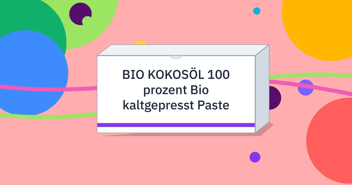 Symbolbild: Packung mit der Aufschrift BIO KOKOSÖL 100 prozent Bio kaltgepresst Paste (PZN 17189289) – Verfügbarkeit und Bezug in Apotheken in Frankfurt am Main
