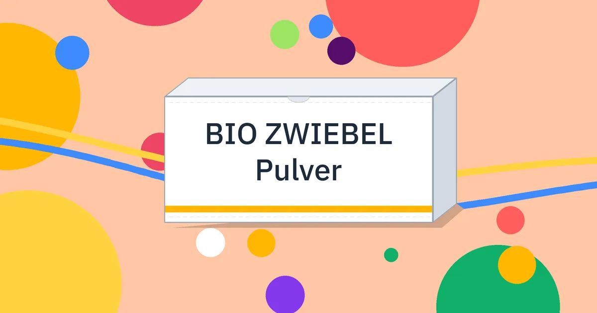 Symbolbild: Packung mit der Aufschrift BIO ZWIEBEL Pulver (PZN 19307907) – Verfügbarkeit und Bezug in Apotheken in Frankfurt am Main