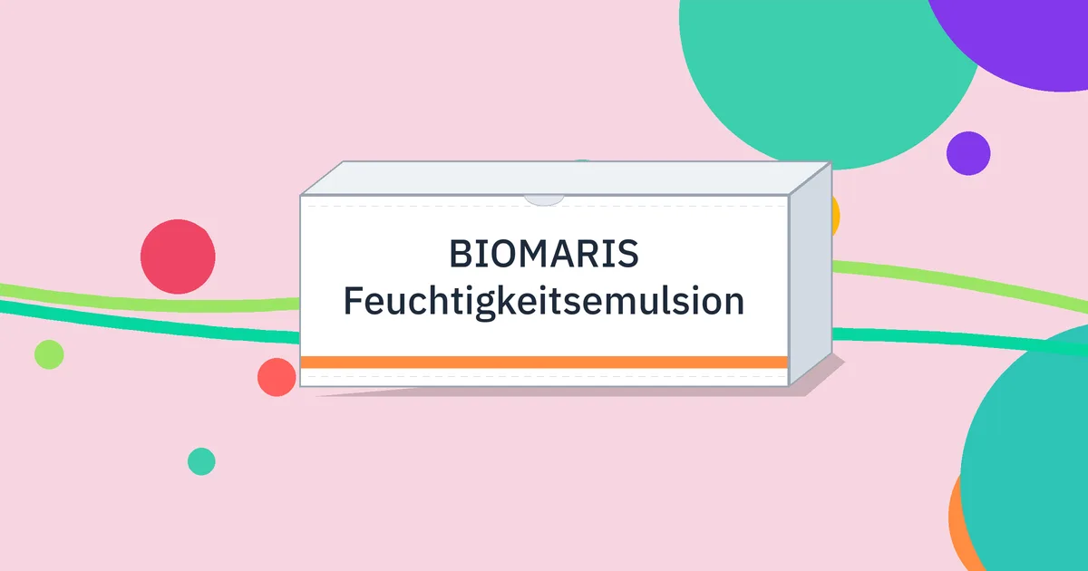 Symbolbild: Packung mit der Aufschrift BIOMARIS Feuchtigkeitsemulsion (PZN 15231917) – Verfügbarkeit und Bezug in Apotheken in Frankfurt am Main