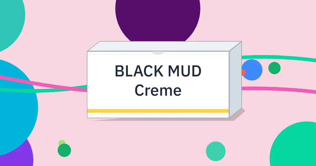 Symbolbild: Packung mit der Aufschrift BLACK MUD Creme (PZN 03663008) – Verfügbarkeit und Bezug in Apotheken in Frankfurt am Main