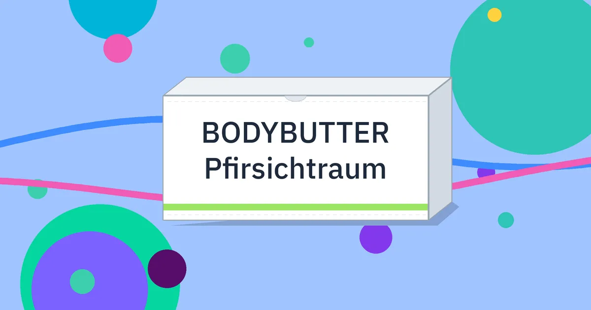 Symbolbild: Packung mit der Aufschrift BODYBUTTER Pfirsichtraum (PZN 16400084) – Verfügbarkeit und Bezug in Apotheken in Frankfurt am Main