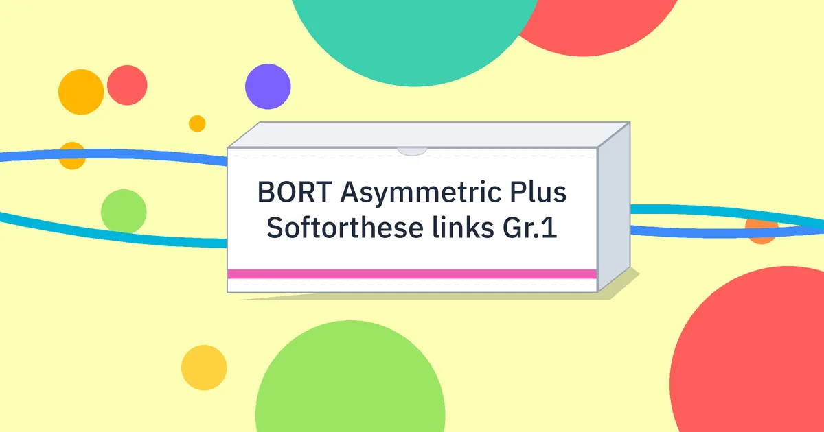 Symbolbild: Packung mit der Aufschrift BORT Asymmetric Plus Softorthese links Gr.1 (PZN 16843083) – Verfügbarkeit und Bezug in Apotheken in Frankfurt am Main