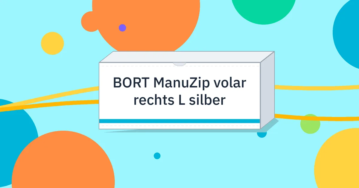 Symbolbild: Packung mit der Aufschrift BORT ManuZip volar rechts L silber (PZN 05872130) – Verfügbarkeit und Bezug in Apotheken in Frankfurt am Main