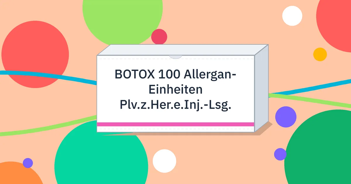 Symbolbild: Packung mit der Aufschrift BOTOX 100 Allergan-Einheiten Plv.z.Her.e.Inj.-Lsg. (PZN 16232681) – Verfügbarkeit und Bezug in Apotheken in Frankfurt am Main