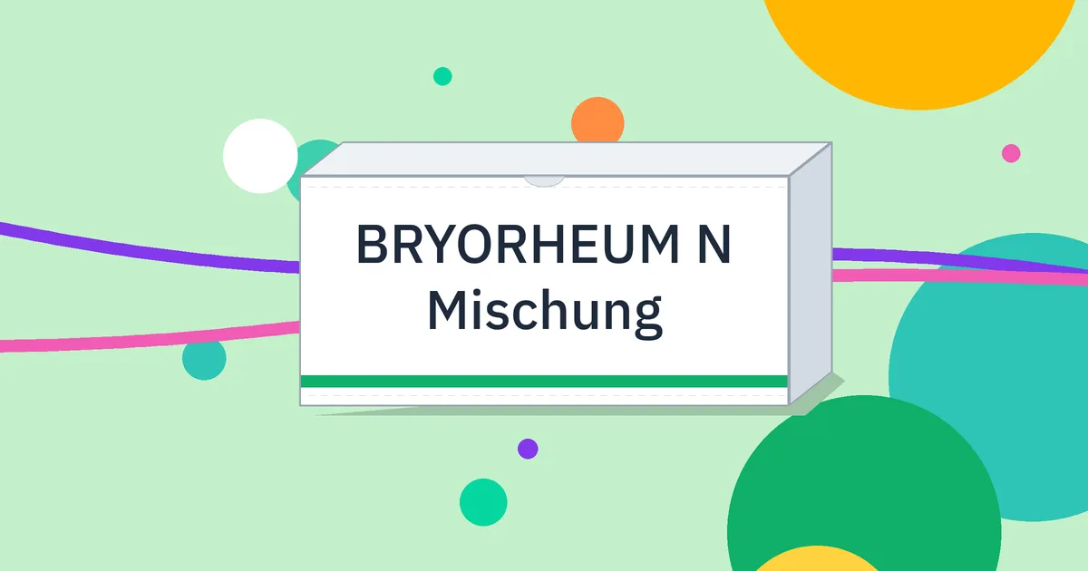 Symbolbild: Packung mit der Aufschrift BRYORHEUM N Mischung (PZN 02904970) – Verfügbarkeit und Bezug in Apotheken in Frankfurt am Main