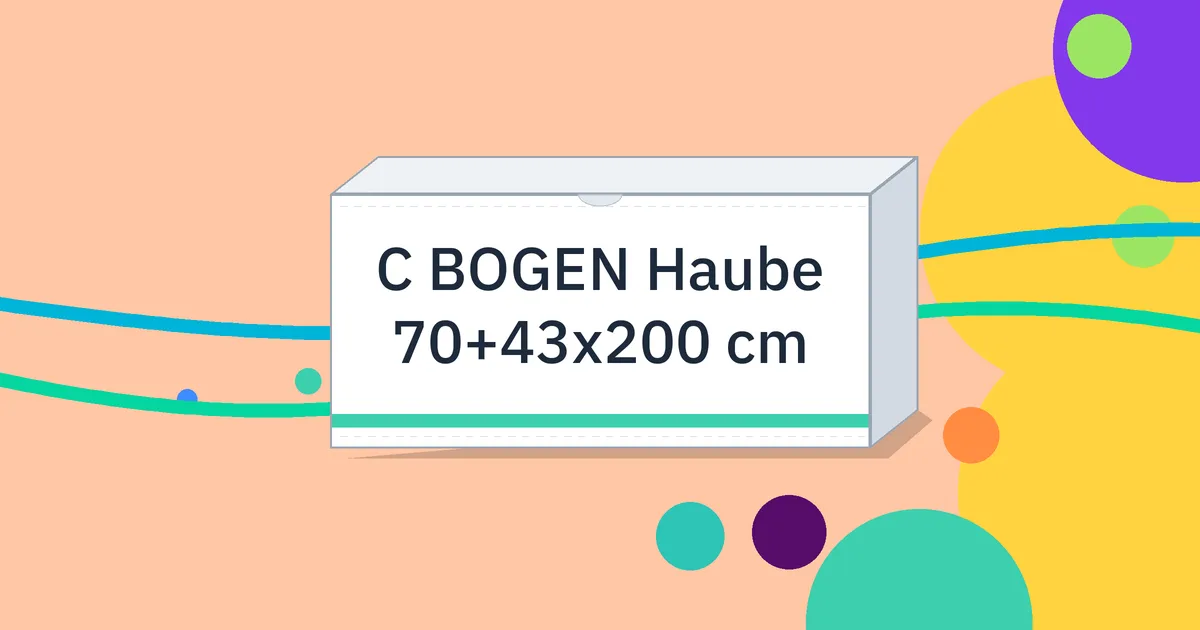 Symbolbild: Packung mit der Aufschrift C BOGEN Haube 70+43x200 cm (PZN 07598288) – Verfügbarkeit und Bezug in Apotheken in Frankfurt am Main