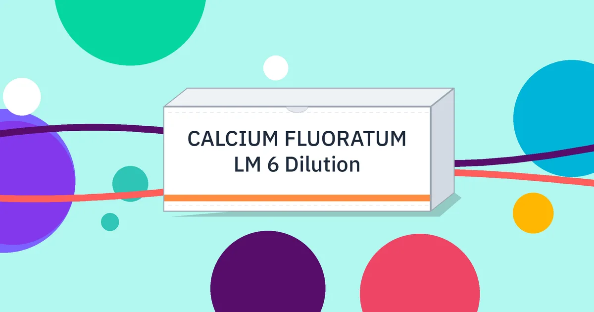 Symbolbild: Packung mit der Aufschrift CALCIUM FLUORATUM LM 6 Dilution (PZN 07539469) – Verfügbarkeit und Bezug in Apotheken in Frankfurt am Main