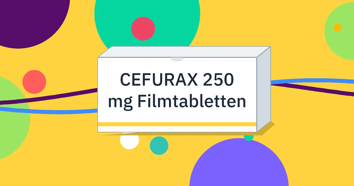Symbolbild: Packung mit der Aufschrift CEFURAX 250 mg Filmtabletten (PZN 00964169) – Verfügbarkeit und Bezug in Apotheken in Frankfurt am Main