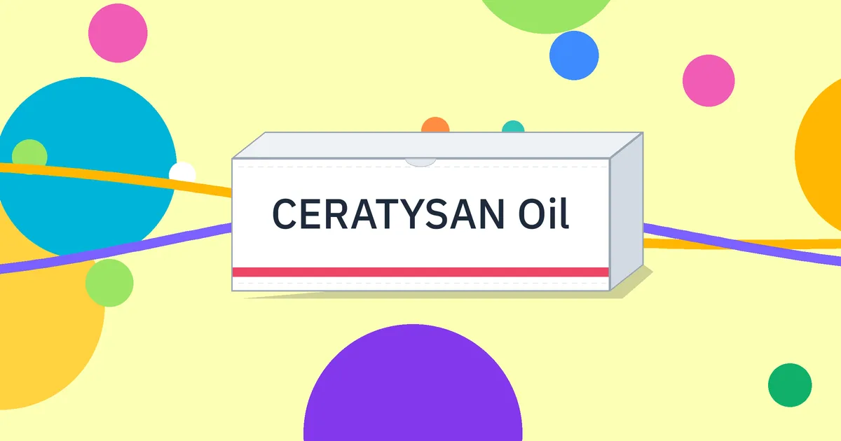 Symbolbild: Packung mit der Aufschrift CERATYSAN Oil (PZN 19892366) – Verfügbarkeit und Bezug in Apotheken in Frankfurt am Main