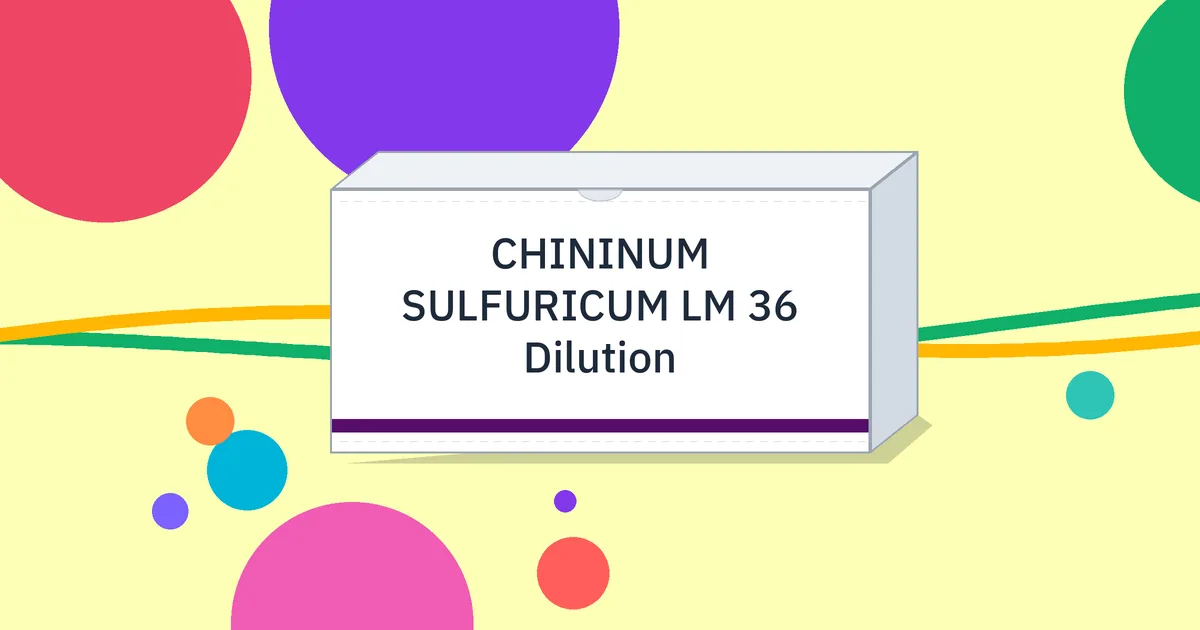 Symbolbild: Packung mit der Aufschrift CHININUM SULFURICUM LM 36 Dilution (PZN 12816209) – Verfügbarkeit und Bezug in Apotheken in Frankfurt am Main