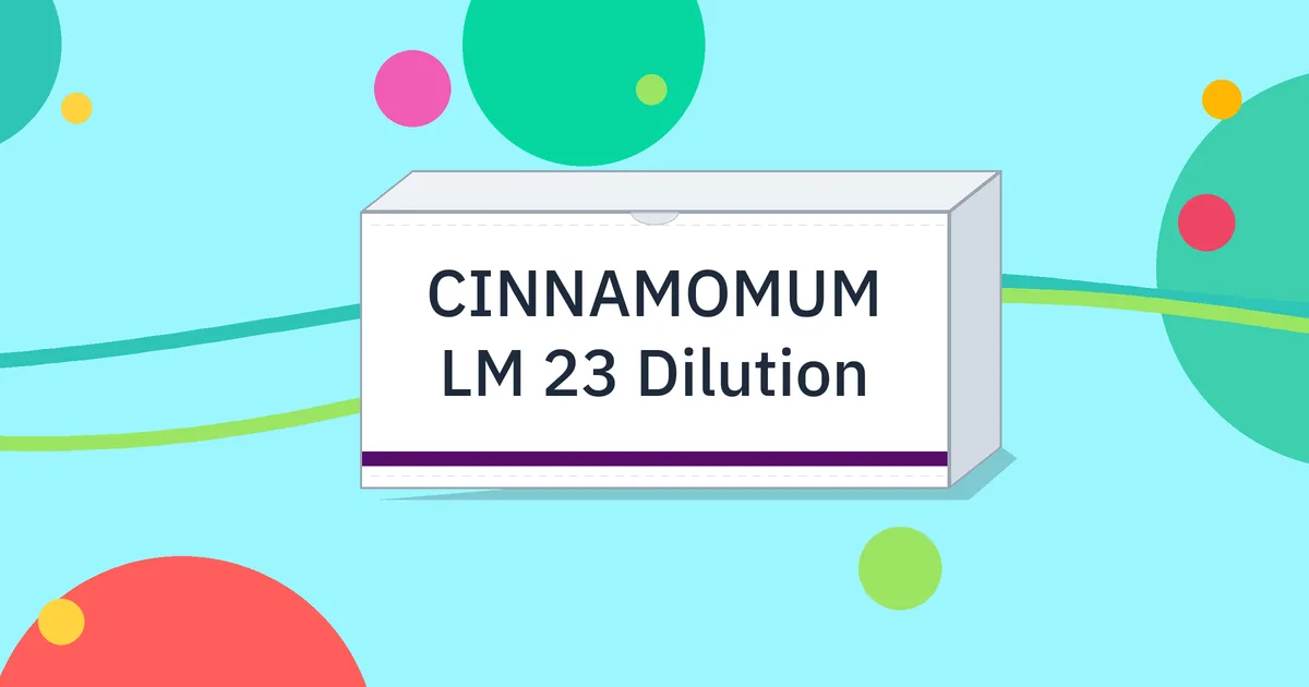 Symbolbild: Packung mit der Aufschrift CINNAMOMUM LM 23 Dilution (PZN 12820978) – Verfügbarkeit und Bezug in Apotheken in Frankfurt am Main