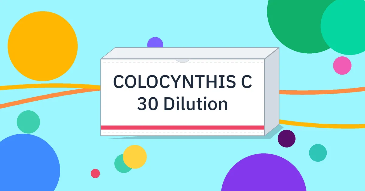 Symbolbild: Packung mit der Aufschrift COLOCYNTHIS C 30 Dilution (PZN 07165431) – Verfügbarkeit und Bezug in Apotheken in Frankfurt am Main