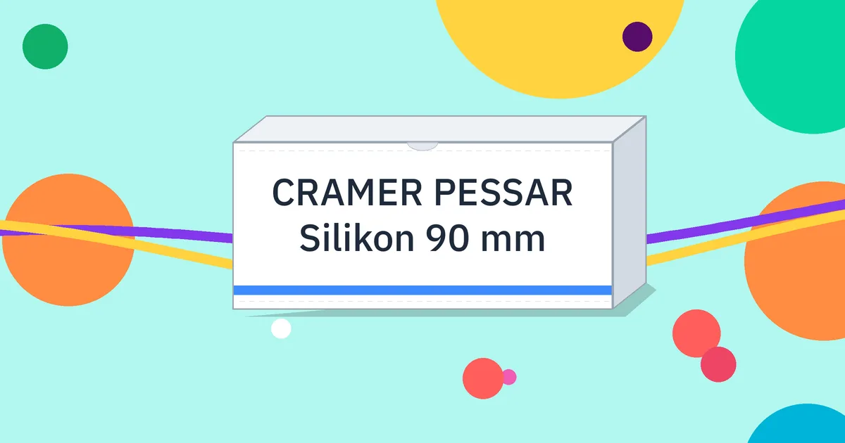 Symbolbild: Packung mit der Aufschrift CRAMER PESSAR Silikon 90 mm (PZN 04022487) – Verfügbarkeit und Bezug in Apotheken in Frankfurt am Main