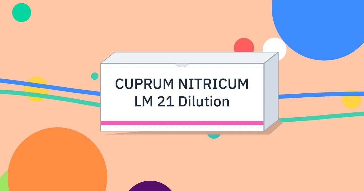 Symbolbild: Packung mit der Aufschrift CUPRUM NITRICUM LM 21 Dilution (PZN 12838688) – Verfügbarkeit und Bezug in Apotheken in Frankfurt am Main