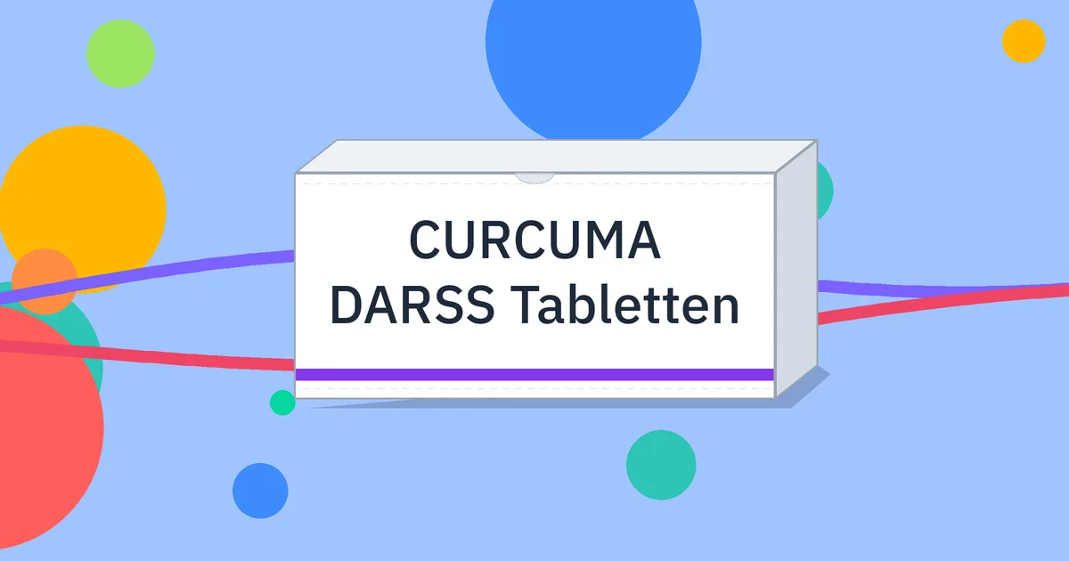 Symbolbild: Packung mit der Aufschrift CURCUMA DARSS Tabletten (PZN 16588900) – Verfügbarkeit und Bezug in Apotheken in Frankfurt am Main
