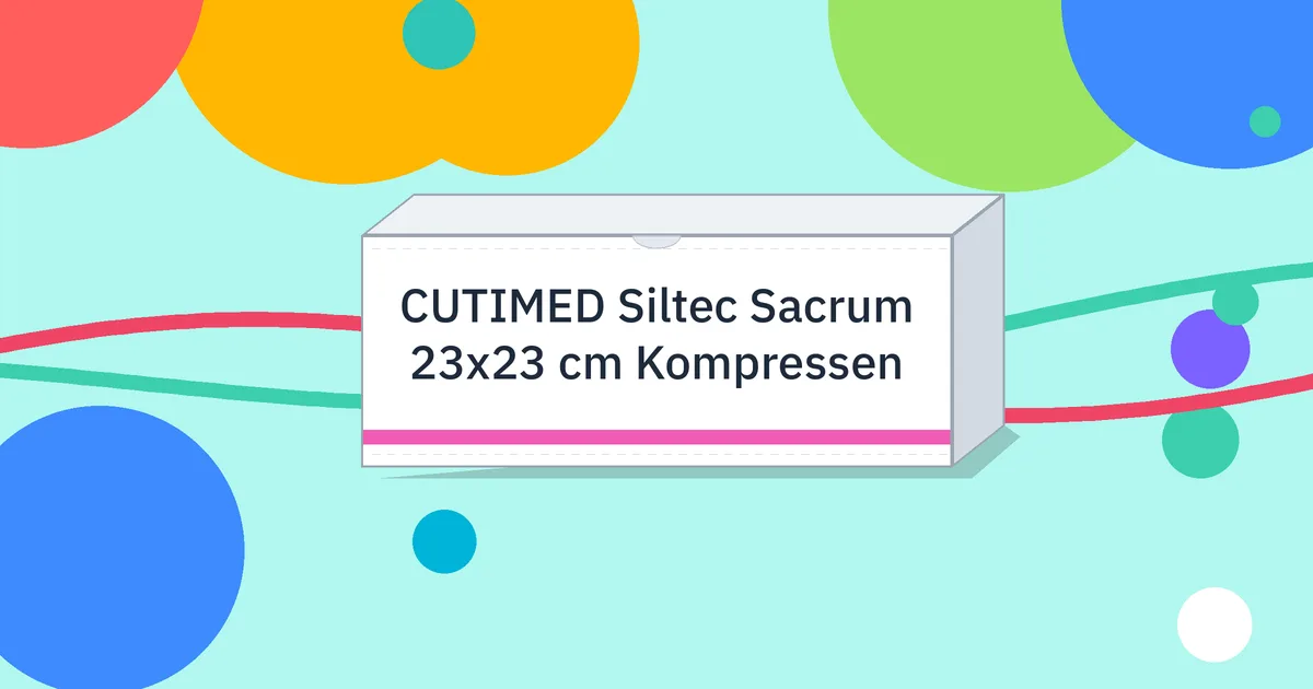 Symbolbild: Packung mit der Aufschrift CUTIMED Siltec Sacrum 23x23 cm Kompressen (PZN 07342666) – Verfügbarkeit und Bezug in Apotheken in Frankfurt am Main