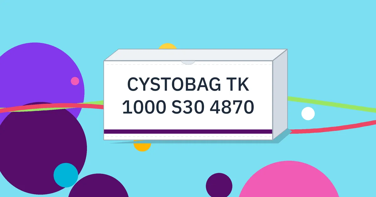 Symbolbild: Packung mit der Aufschrift CYSTOBAG TK 1000 S30 4870 (PZN 00689326) – Verfügbarkeit und Bezug in Apotheken in Frankfurt am Main