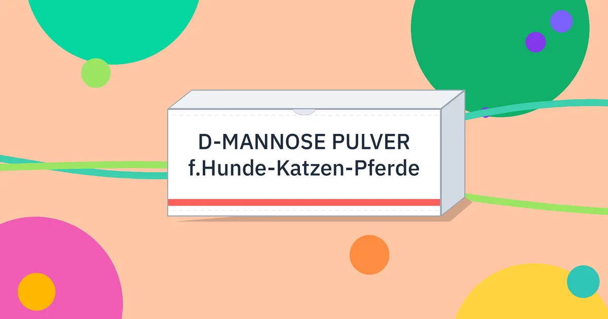 Symbolbild: Packung mit der Aufschrift D-MANNOSE PULVER f.Hunde-Katzen-Pferde (PZN 18241282) – Verfügbarkeit und Bezug in Apotheken in Frankfurt am Main