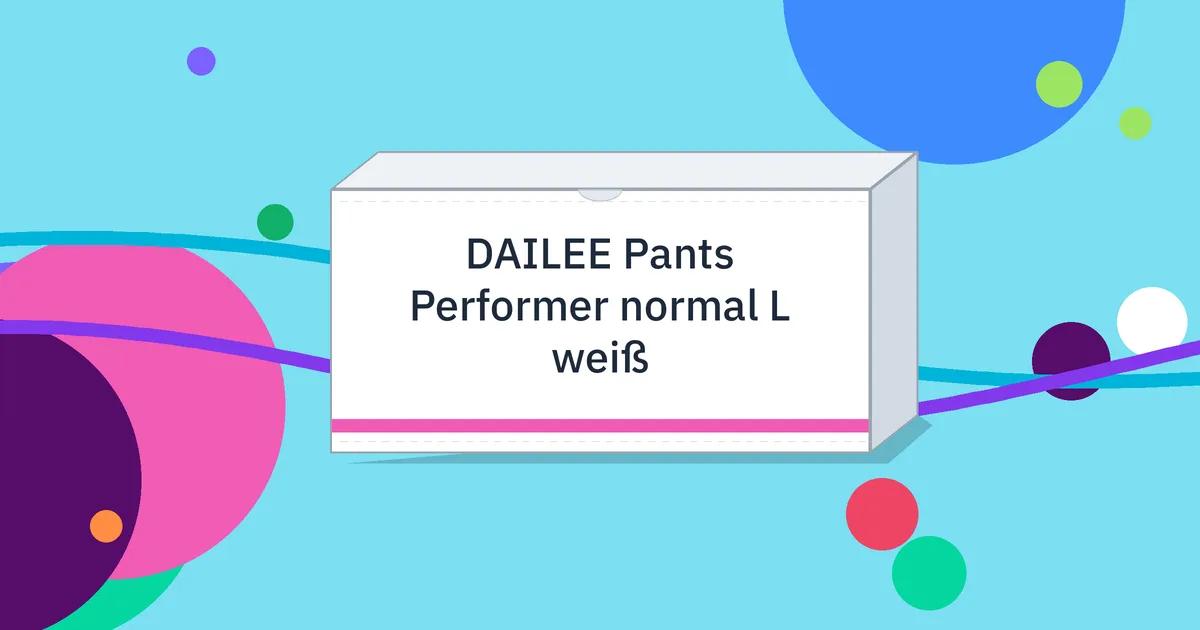 Symbolbild: Packung mit der Aufschrift DAILEE Pants Performer normal L weiß (PZN 18047640) – Verfügbarkeit und Bezug in Apotheken in Frankfurt am Main
