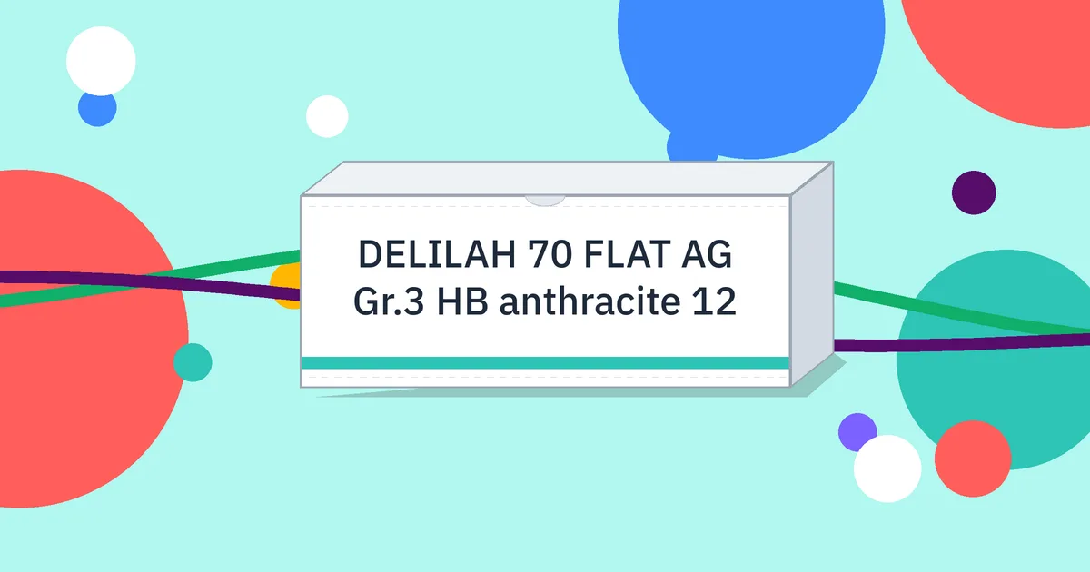 Symbolbild: Packung mit der Aufschrift DELILAH 70 FLAT AG Gr.3 HB anthracite 12 (PZN 13847867) – Verfügbarkeit und Bezug in Apotheken in Frankfurt am Main