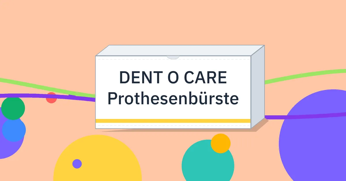 Symbolbild: Packung mit der Aufschrift DENT O CARE Prothesenbürste (PZN 00245173) – Verfügbarkeit und Bezug in Apotheken in Frankfurt am Main