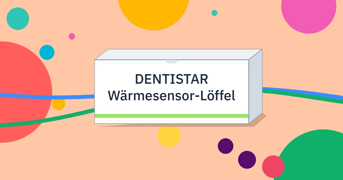 Symbolbild: Packung mit der Aufschrift DENTISTAR Wärmesensor-Löffel (PZN 16008699) – Verfügbarkeit und Bezug in Apotheken in Frankfurt am Main