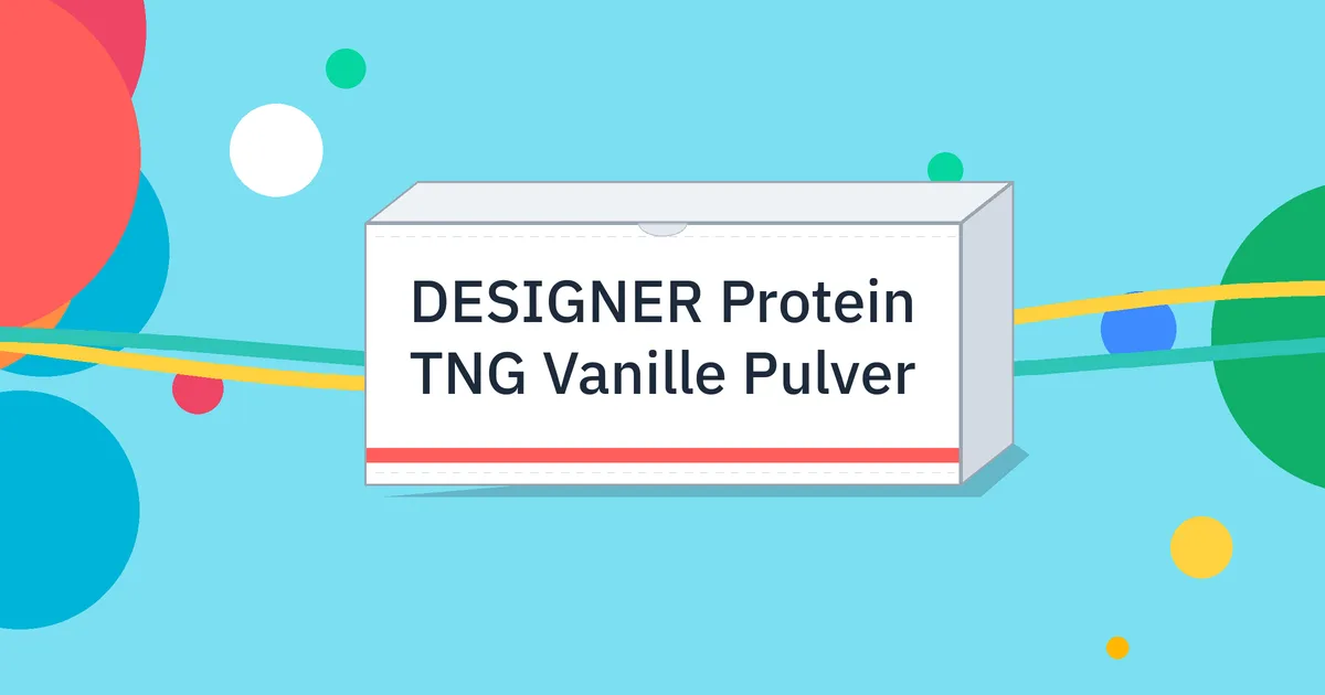 Symbolbild: Packung mit der Aufschrift DESIGNER Protein TNG Vanille Pulver (PZN 07301992) – Verfügbarkeit und Bezug in Apotheken in Frankfurt am Main