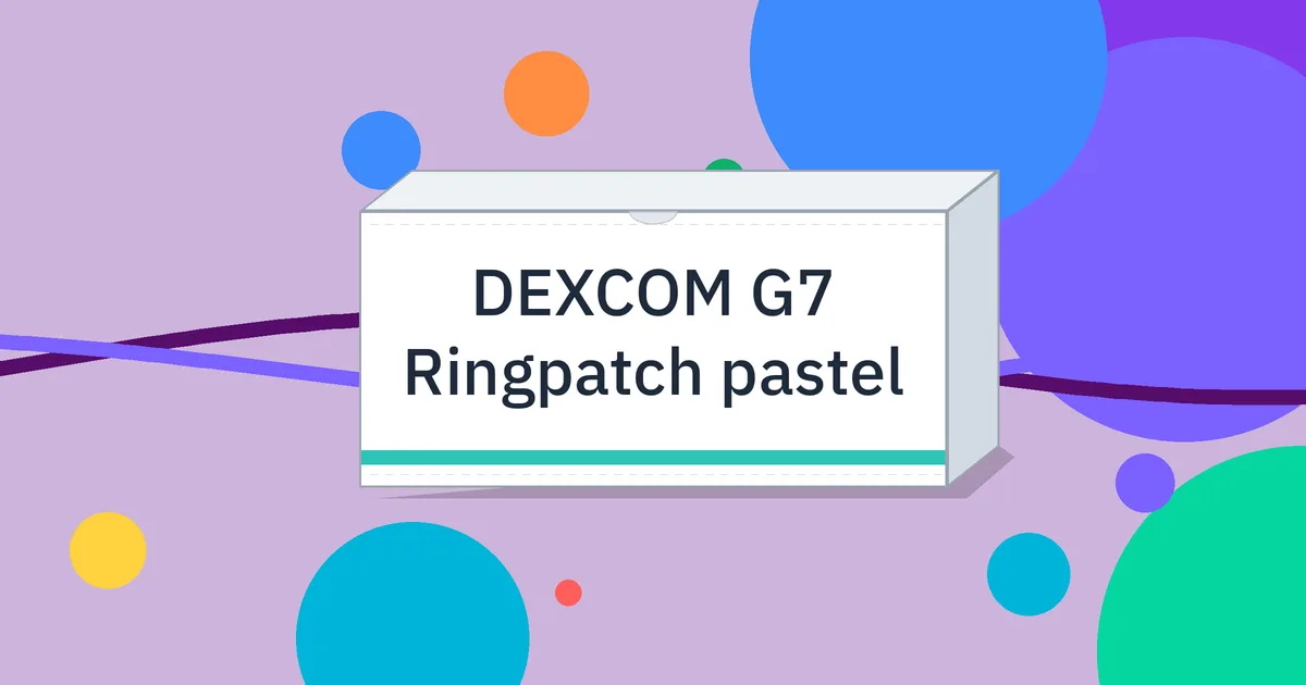 Symbolbild: Packung mit der Aufschrift DEXCOM G7 Ringpatch pastel (PZN 19865961) – Verfügbarkeit und Bezug in Apotheken in Frankfurt am Main