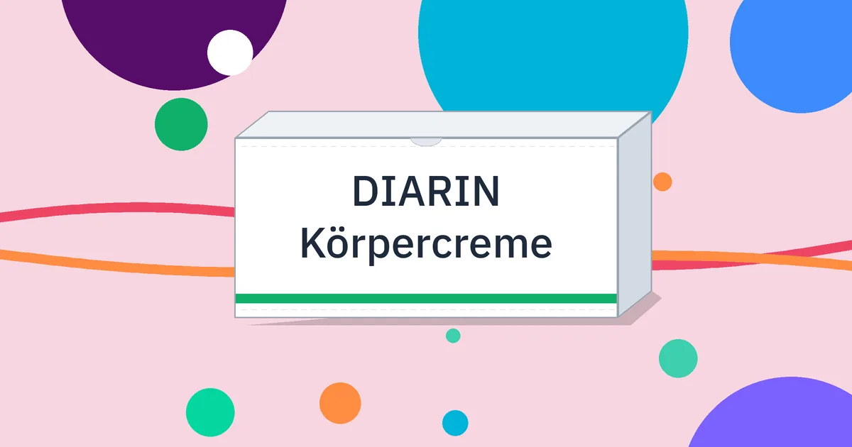 Symbolbild: Packung mit der Aufschrift DIARIN Körpercreme (PZN 19081142) – Verfügbarkeit und Bezug in Apotheken in Frankfurt am Main